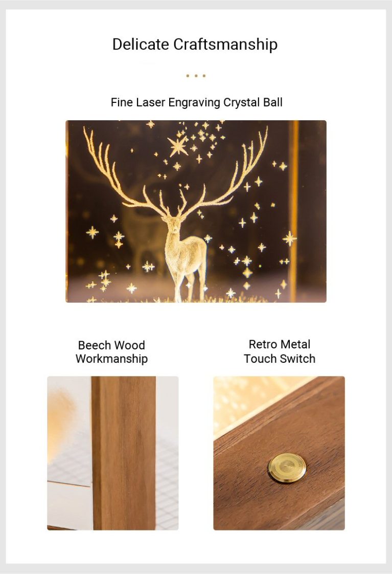 SOLAR SYSTEM Crystal Night Light Ornament | Bello Bello