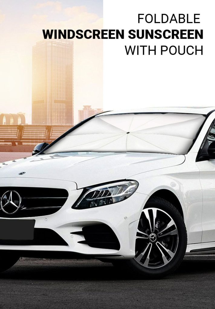 Foldable Windscreen Sunshade with Pouch - Bello Bello