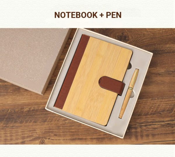 Wooden Bamboo Notebook Gift Set | Bello Bello