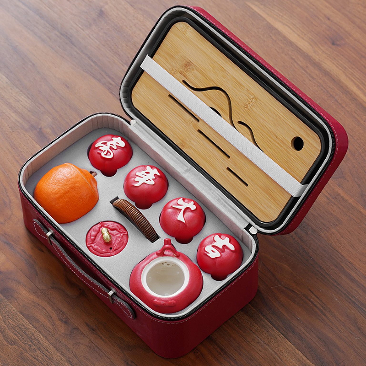 Persimmon Tea Set with Gift Bag | Bello Bello