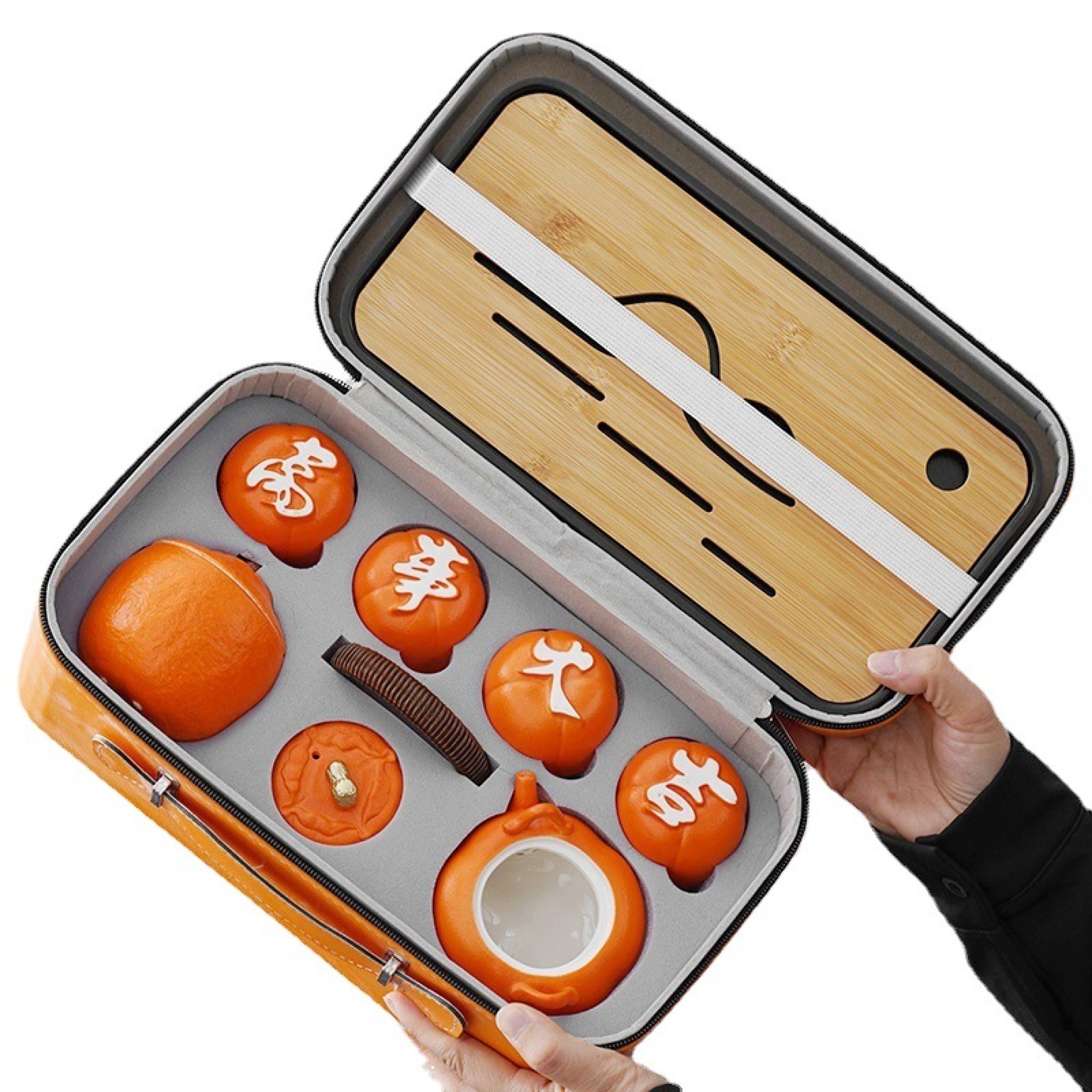 Persimmon Tea Set with Gift Bag | Bello Bello